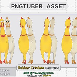 Pngtuber Asset | Memes [pack 4] - Rubber Chicken Throwables - Etsy