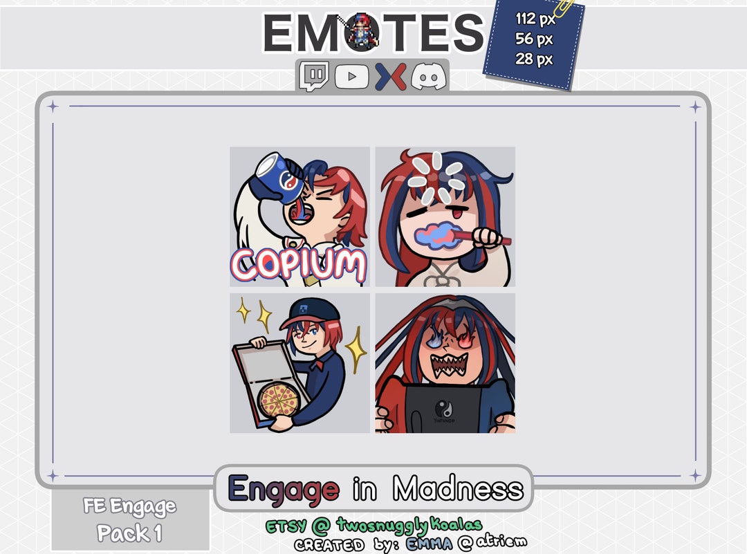 Emotes stream FE Engage pack 1 Alear Engage in Madness - Etsy