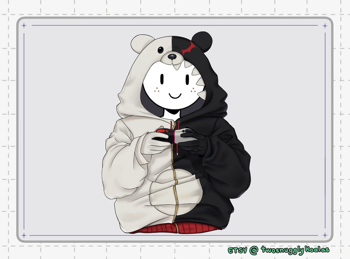 Pngtuber Asset | Danganronpa [pack 1] - Monokuma Hoodie - Etsy