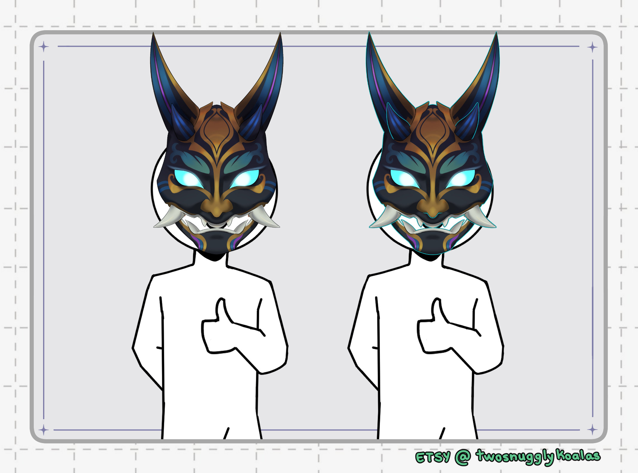 Pngtuber Asset Genshin Impact pack 4 Xiaos Mask - Etsy