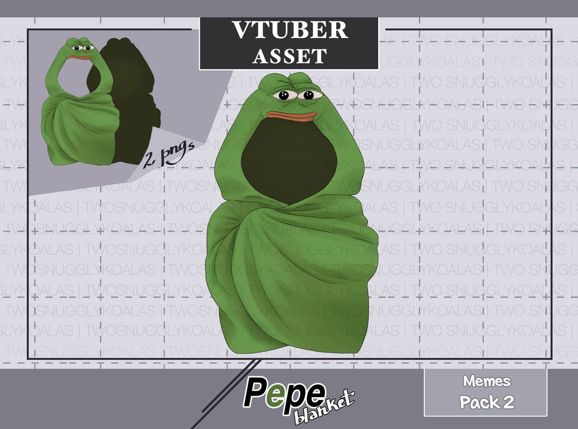 Vtuber Asset | Pepe (meme) Hoodie / Blanket - Etsy