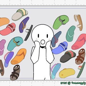 Pngtuber Asset | Clothing [pack 1] - Sandals Throwables - Etsy