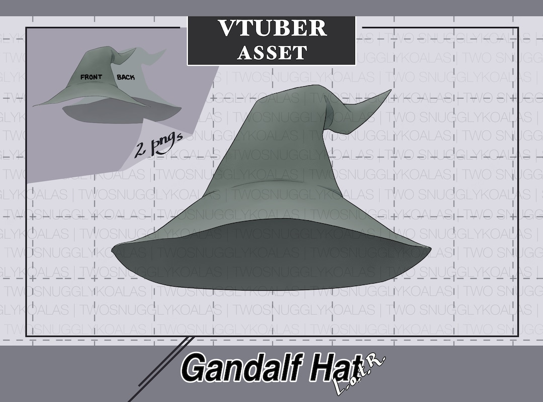 Vtuber Asset LOTR Pack Grey Wizard Hat - Etsy