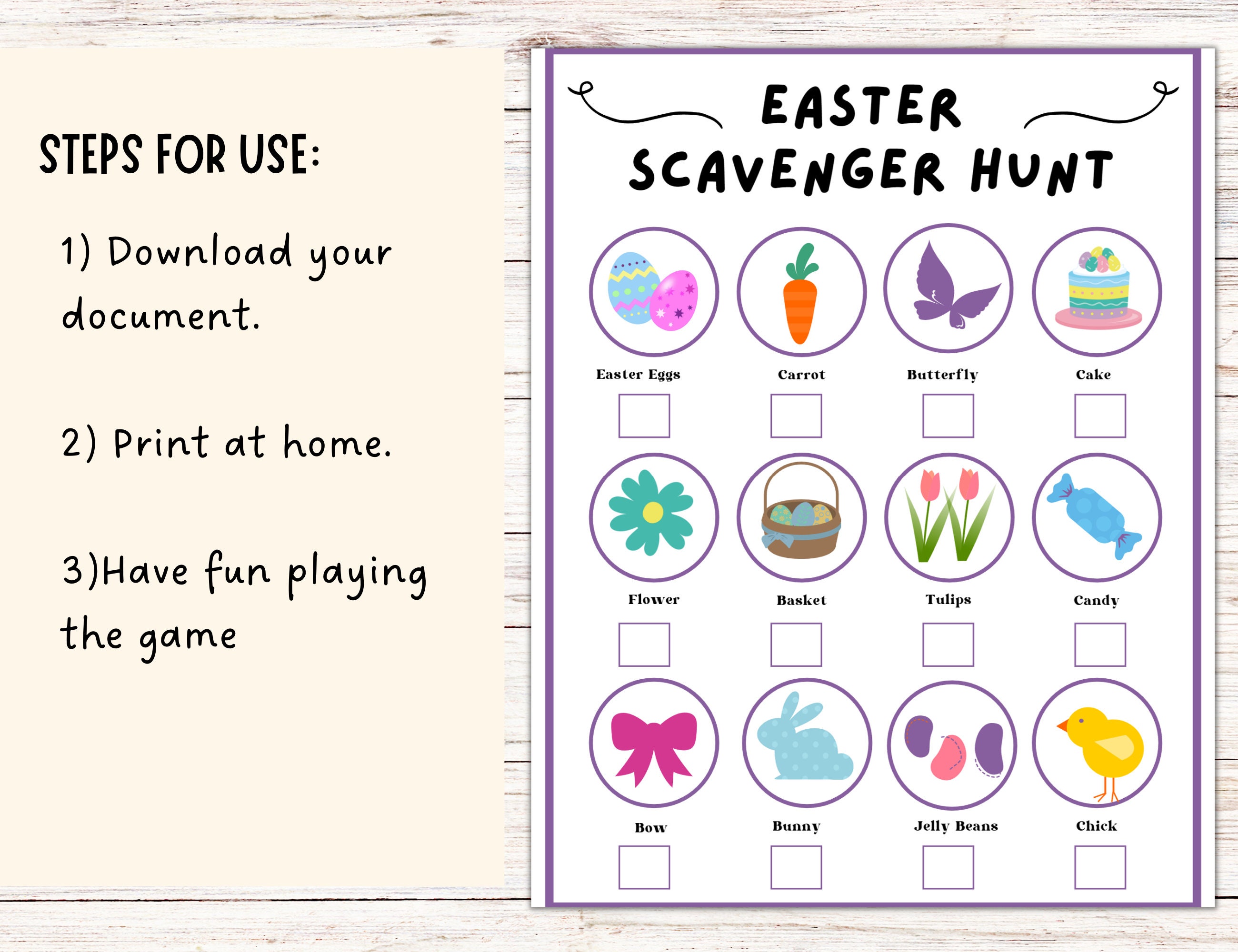 Easter Scavenger Hunt for Kids, Treasure Hunt for Kids, Outdoor Kids ...