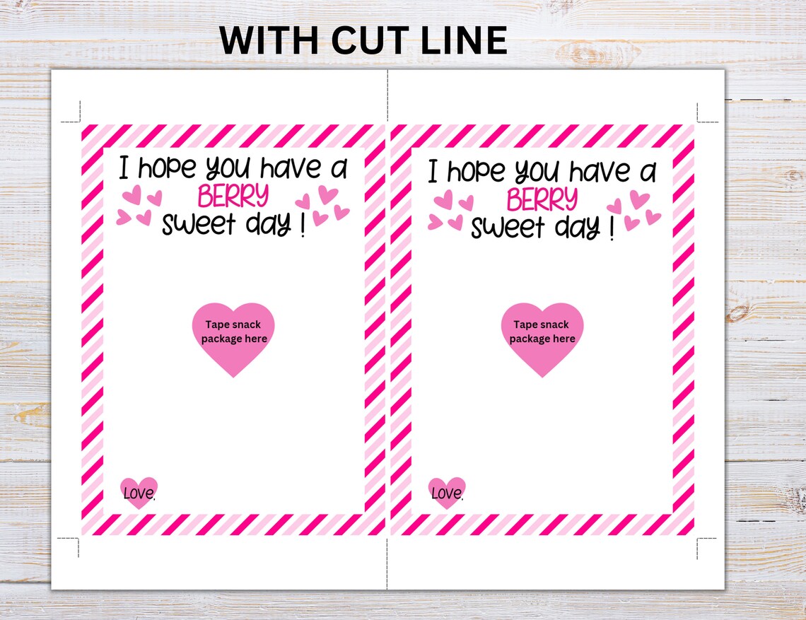 Valentine Day Fruit Snack Card Printable, Classroom Valentines Day ...