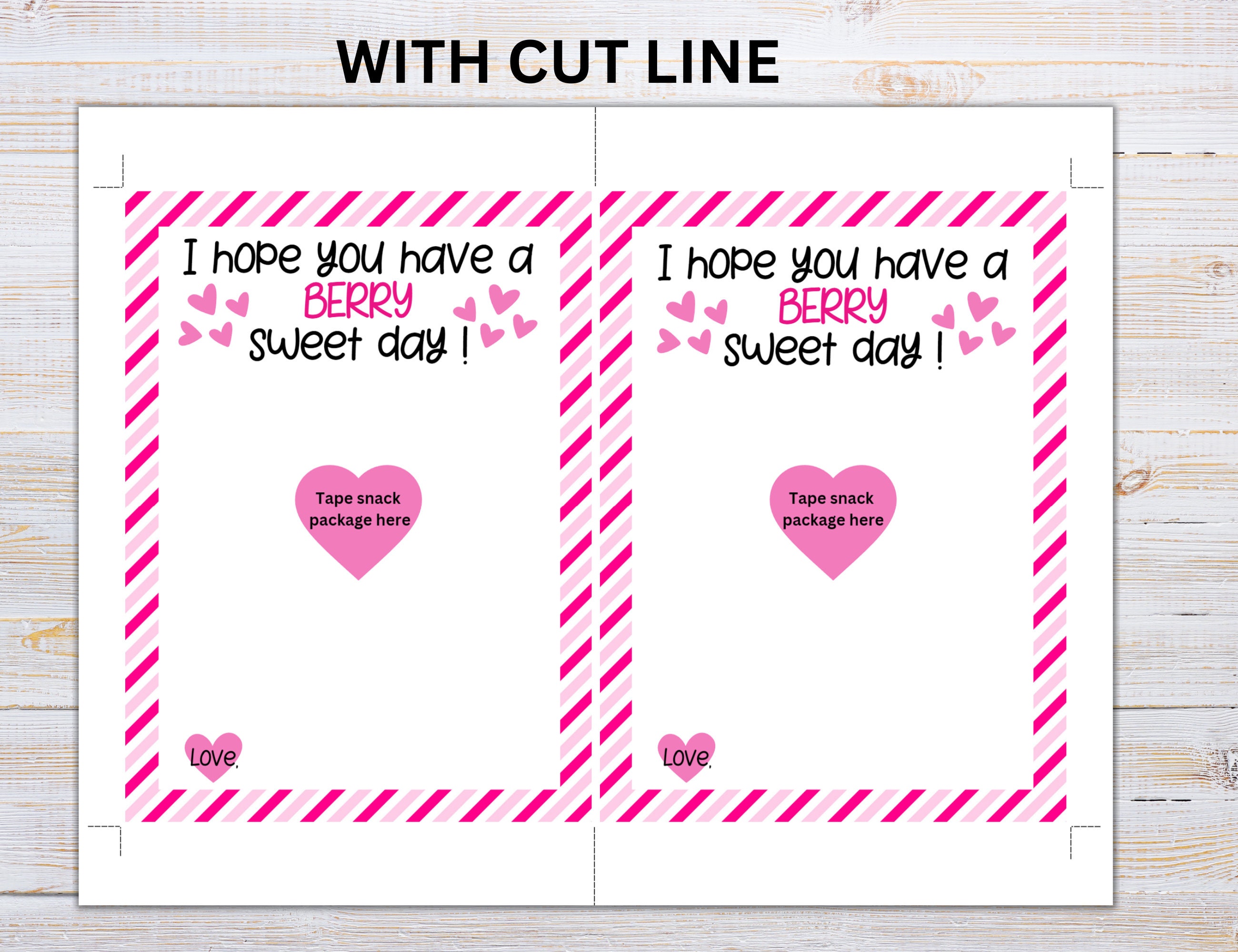 Valentine Day Fruit Snack Card Printable, Classroom Valentines Day ...