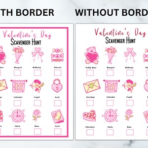 Valentine's Day Scavenger Hunt for Kids, Valentine's Day Treasure Hunt ...