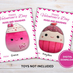 Valentine's Day Squishy Card Printable, Classroom Valentine Cards for ...