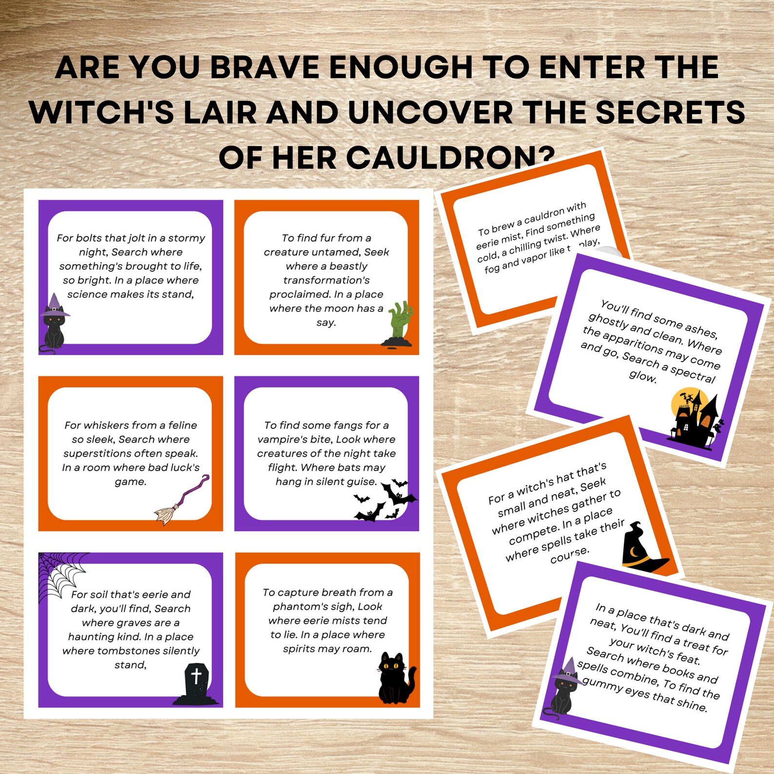Halloween Scavenger Hunt, Treasure Hunt, Halloween Game for Teens ...