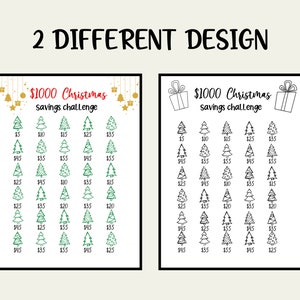 1000 Christmas Savings Challenge/ Money Challenge/ Track at Your Own ...