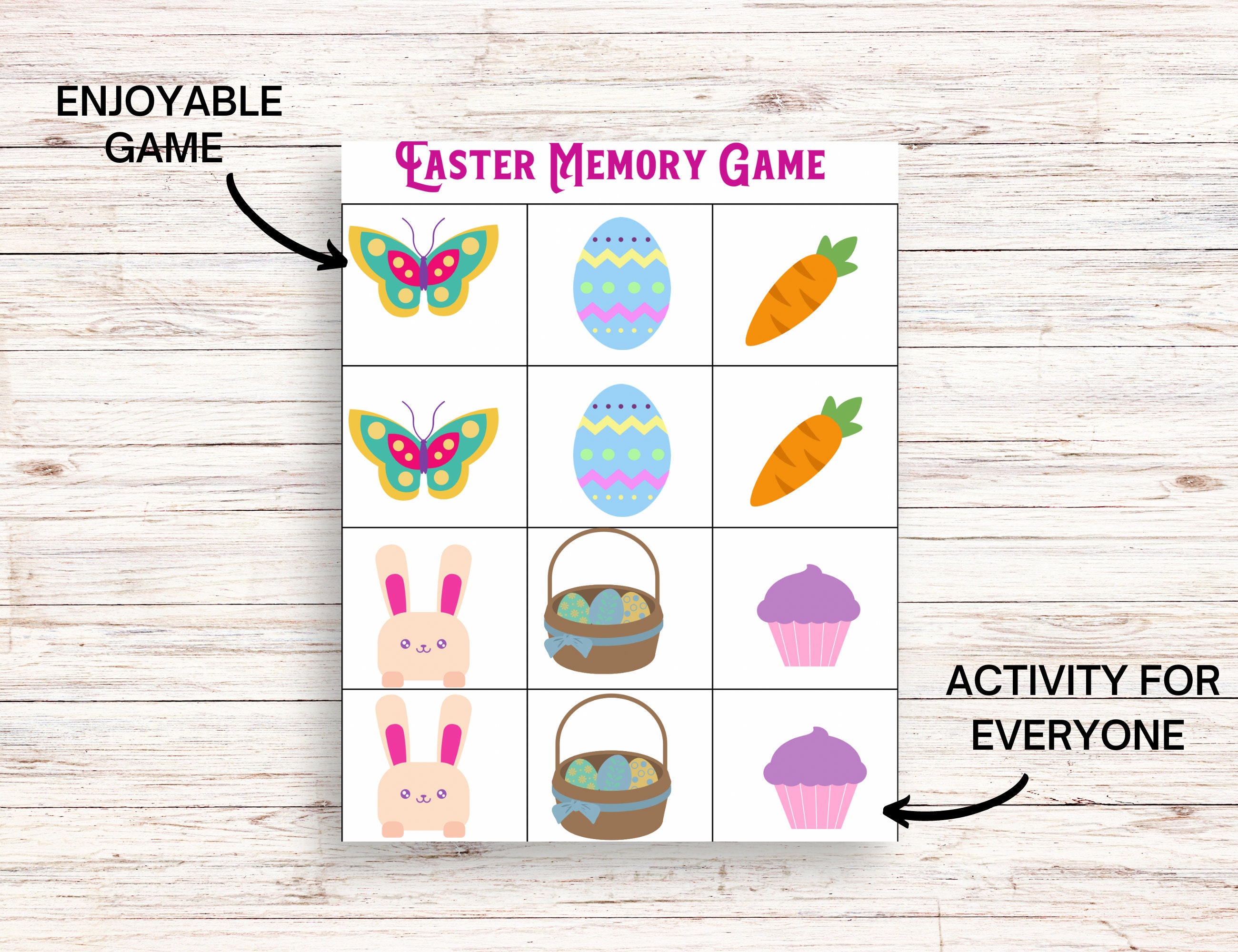 Easter Memory Games Printable, Easter Matching Game for Kids, Easter ...