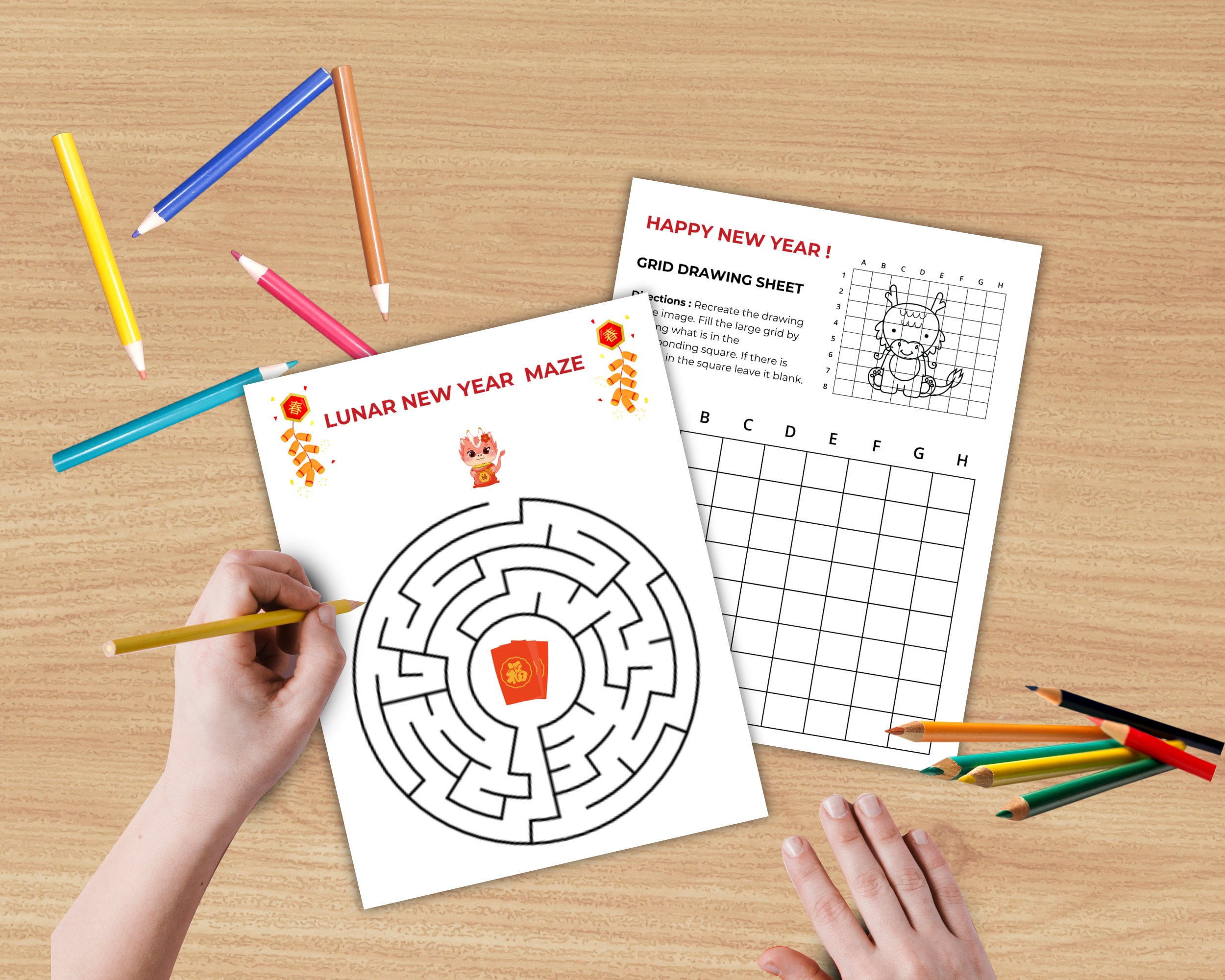 Chinese New Year, Lunar New Year Activity Bundle,activity for Kids ...