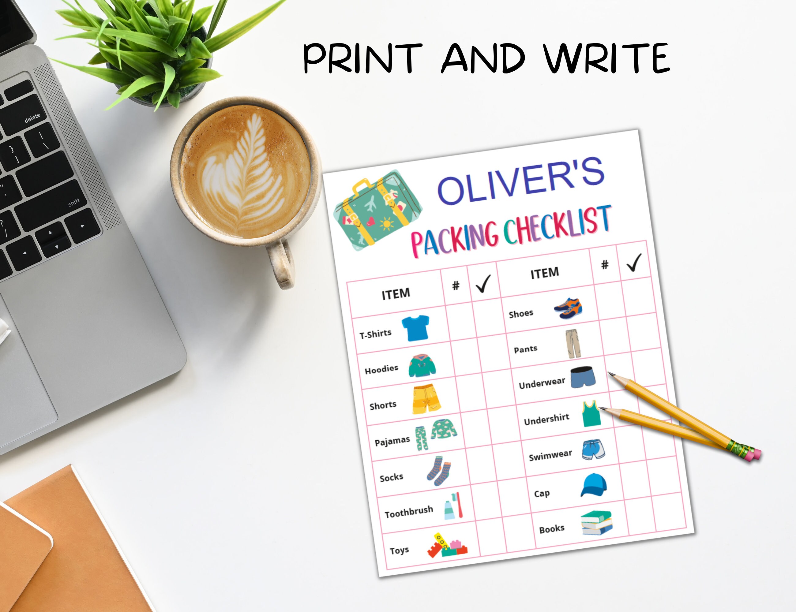 Kids Packing List, Kids Checklist , Vacation Travel Packing List ...