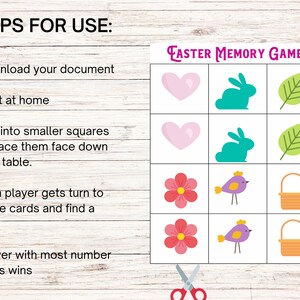Easter Memory Games Printable, Easter Matching Game for Kids, Easter ...