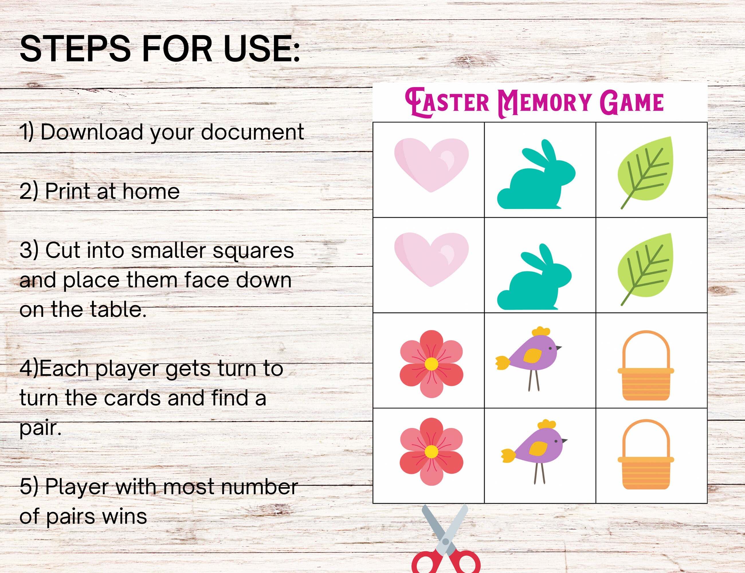 Easter Memory Games Printable, Easter Matching Game for Kids, Easter ...