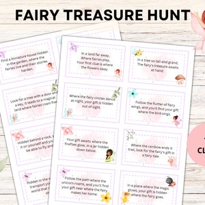 Fairy Birthday Party Scavenger Hunt, Woodland Enchanted Forest Fairy ...