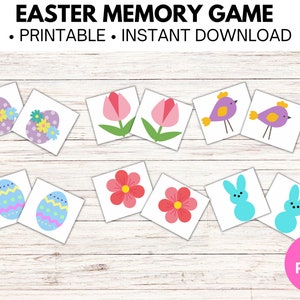 Easter Memory Games Printable, Easter Matching Game for Kids, Easter ...