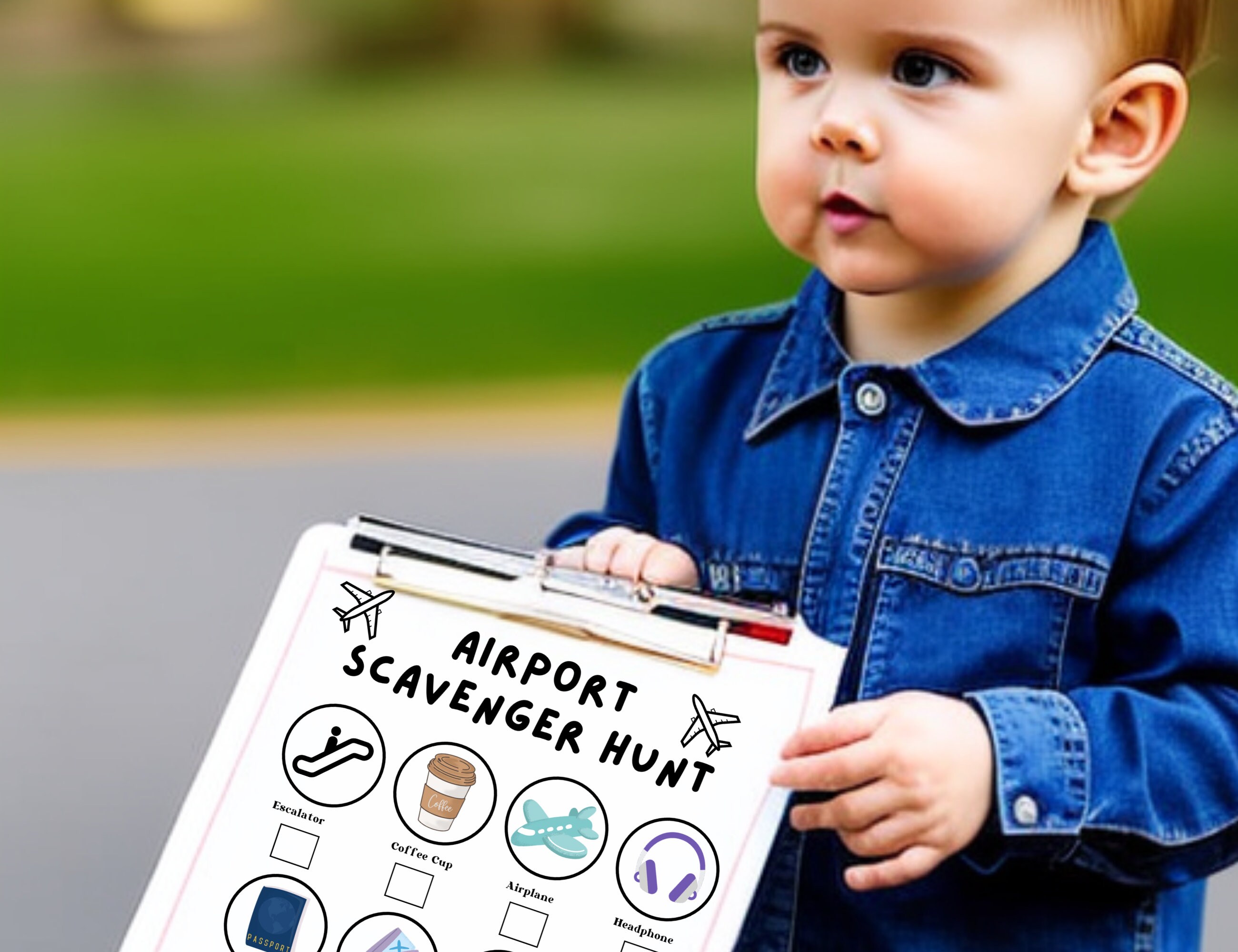 Airport Scavenger Hunt Printable for Kids, Vacation Printable Game ...