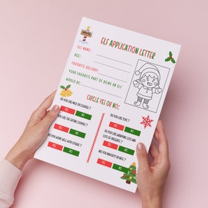 Santa Helper Elf Application Letter, Christmas Kids Activities ...