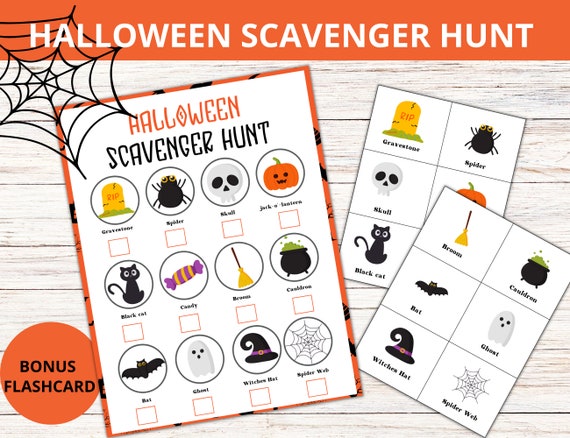 Halloween Scavenger Hunt/ Fall Scavenger Hunt /halloween Game - Etsy