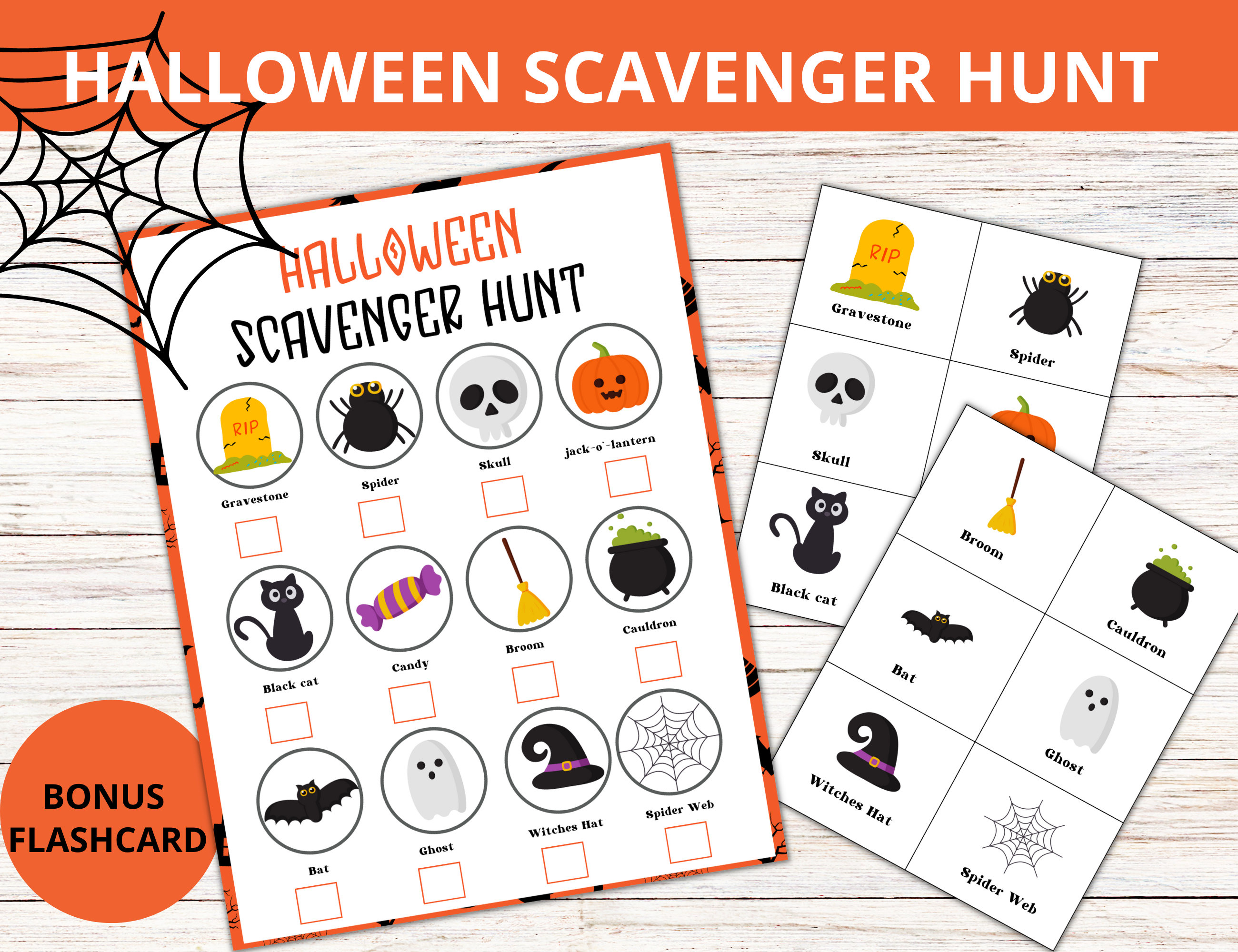 Halloween Scavenger Hunt/ Fall Scavenger Hunt /halloween Game Printable ...