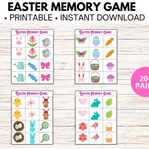 Easter Memory Games Printable, Easter Matching Game for Kids, Easter ...