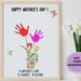 Mothers Day Handprint Flower Craft Art Mother's Day Card From Child ...