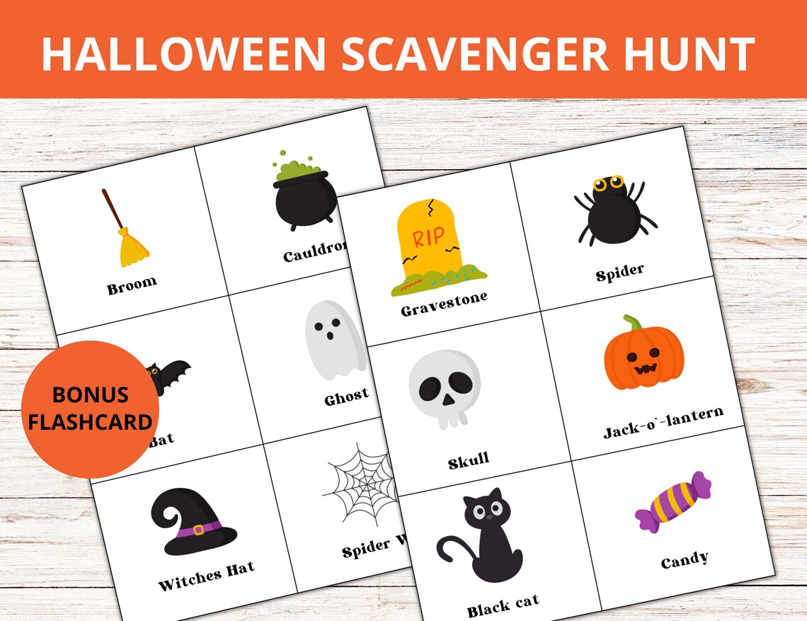 Halloween Scavenger Hunt/ Fall Scavenger Hunt /halloween Game Printable ...