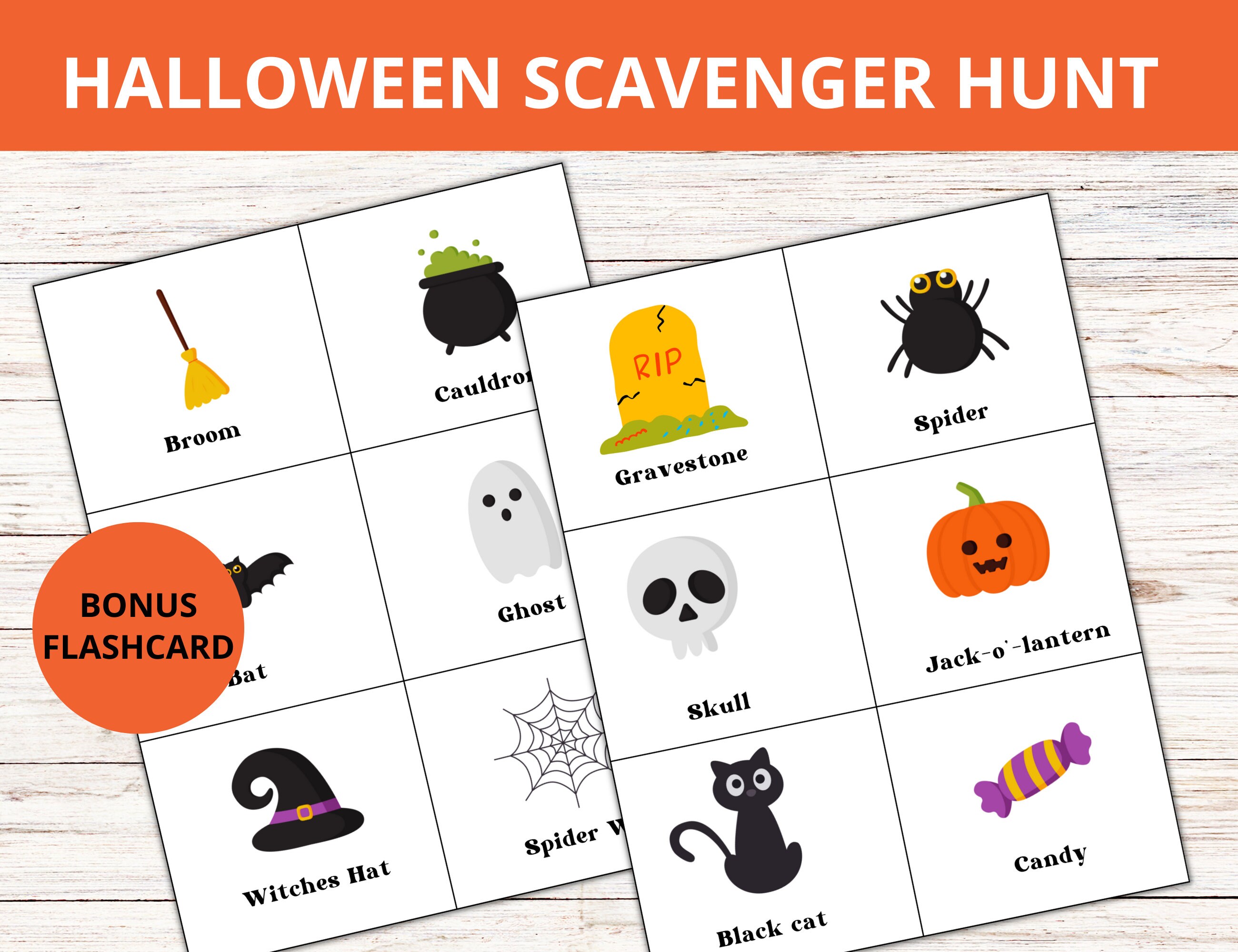 Halloween Scavenger Hunt/ Fall Scavenger Hunt /halloween Game Printable ...