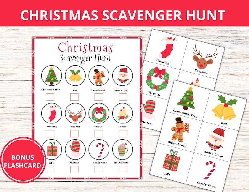 Christmas Scavenger Hunt Printable Christmas Treasure Hunt - Etsy