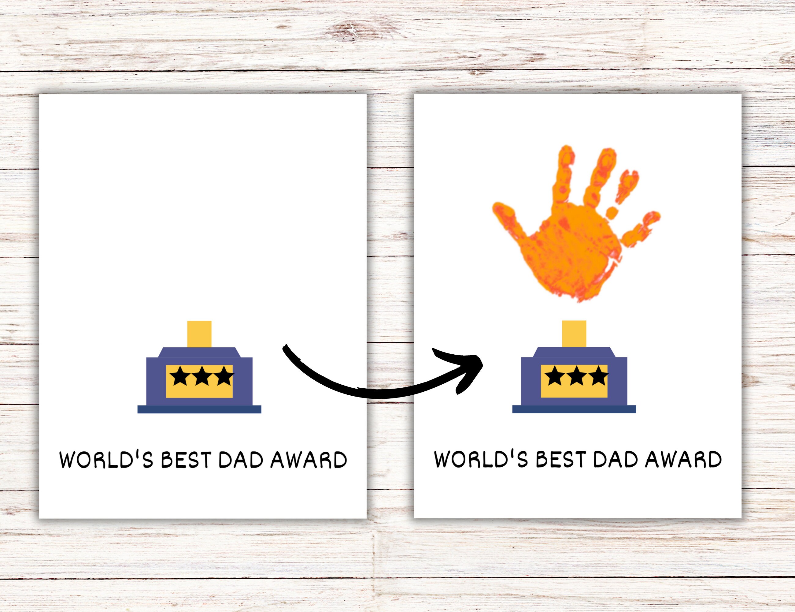 8 Father's Day Handprint Footprint Art, Fathers Day Handprint Keepsake ...