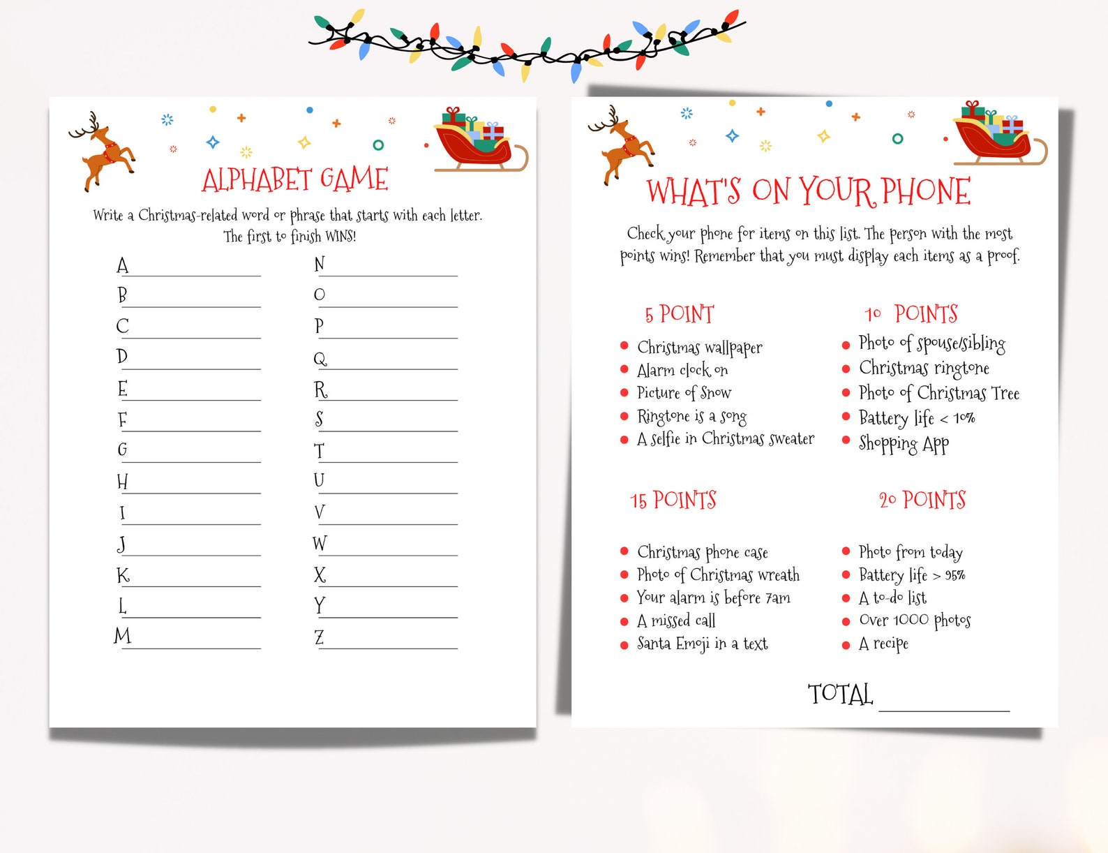 8 Printable Christmas Games Bundle Office Party Games - Etsy
