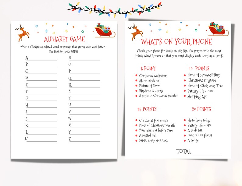 8 Printable Christmas Games Bundle Office Party Games - Etsy