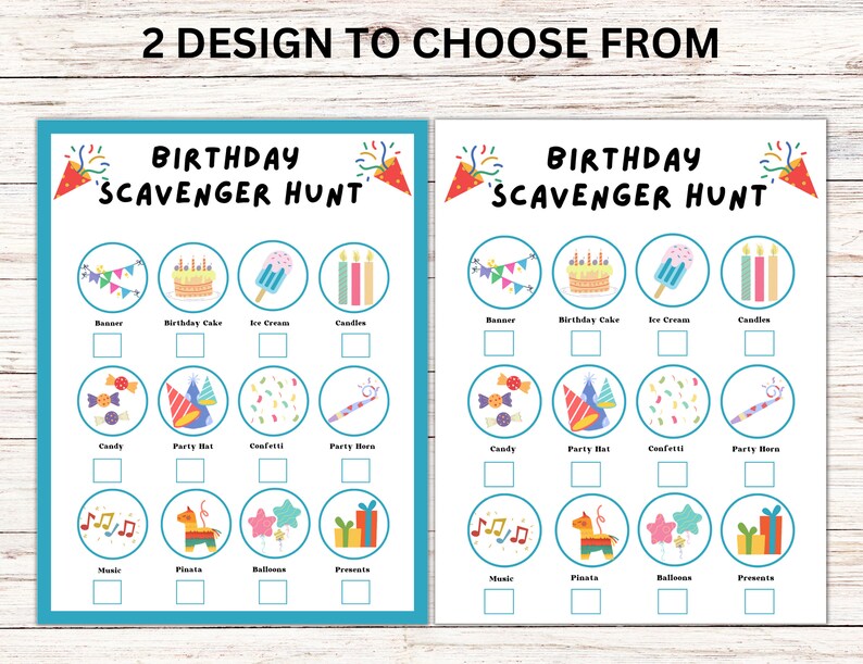 Birthday Scavenger Hunt for Kids, Birthday Treasure Hunt, Birthday ...
