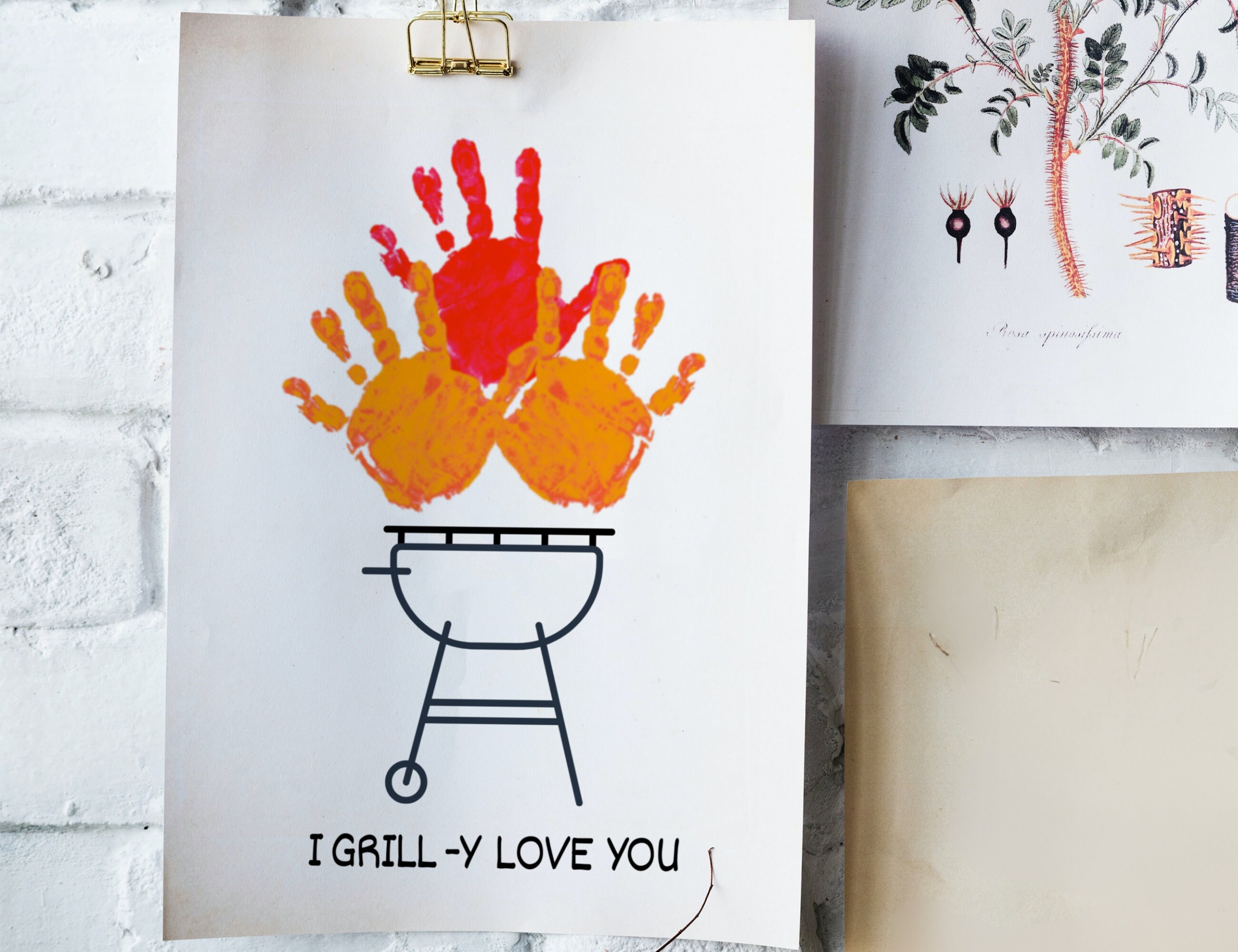 8 Father's Day Handprint Footprint Art, Fathers Day Handprint Keepsake ...