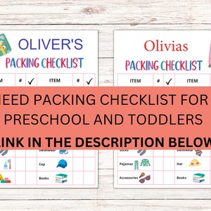 Toddler Packing List, Toddler Travel Checklist , Vacation Travel ...