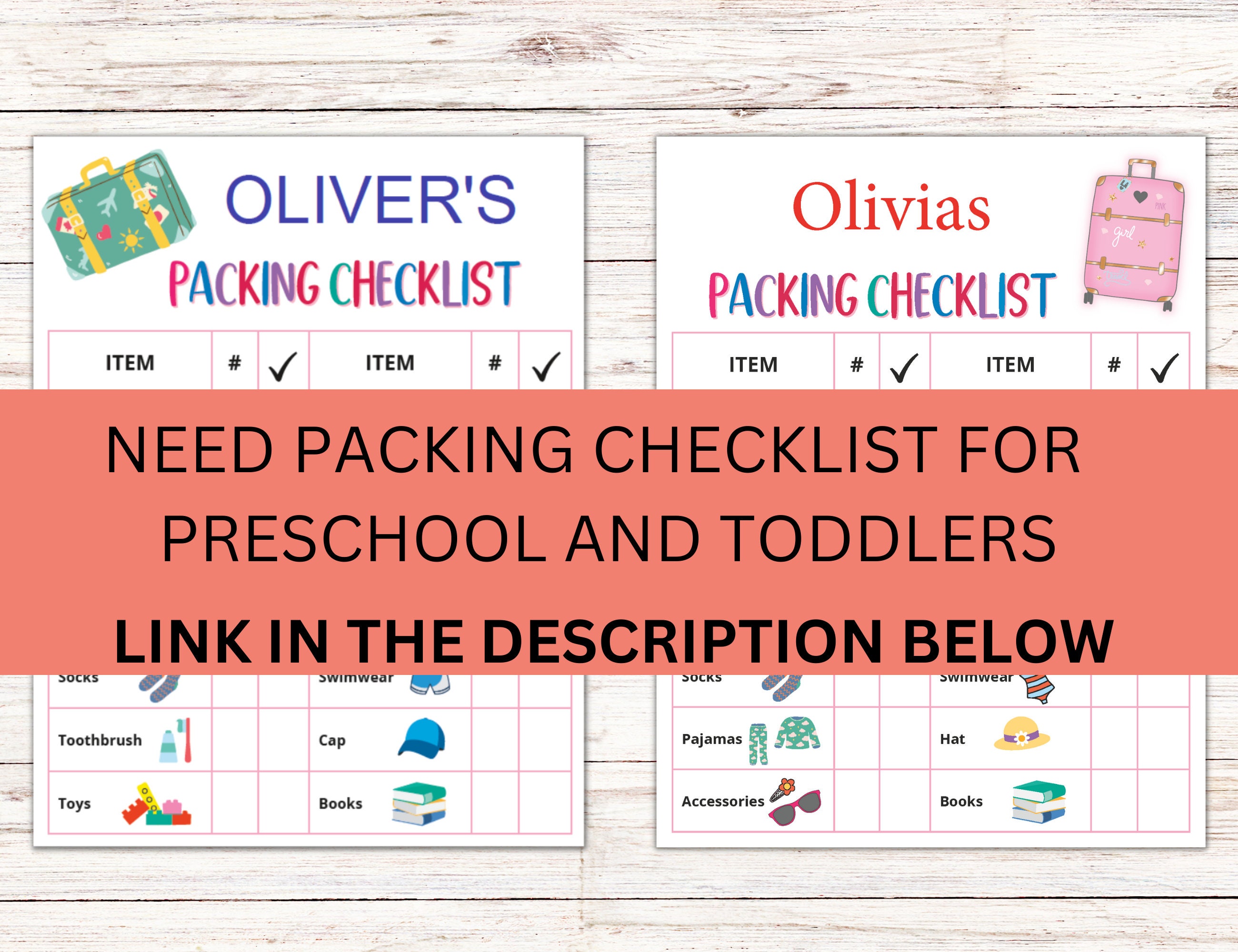 Toddler Packing List, Toddler Travel Checklist , Vacation Travel ...