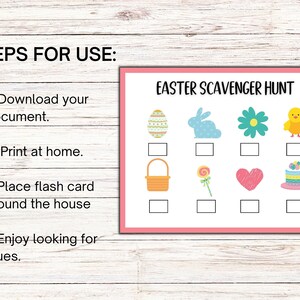 Easter Scavenger Hunt for Toddler and Preschoolers/bunny Hunt / Easter ...