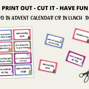 Christmas Kindness Cards, Christmas Countdown, Advent Calendar ...