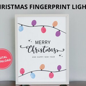 Christmas Fingerprint Art, Christmas Fingerprint Lights, Christmas Kids ...