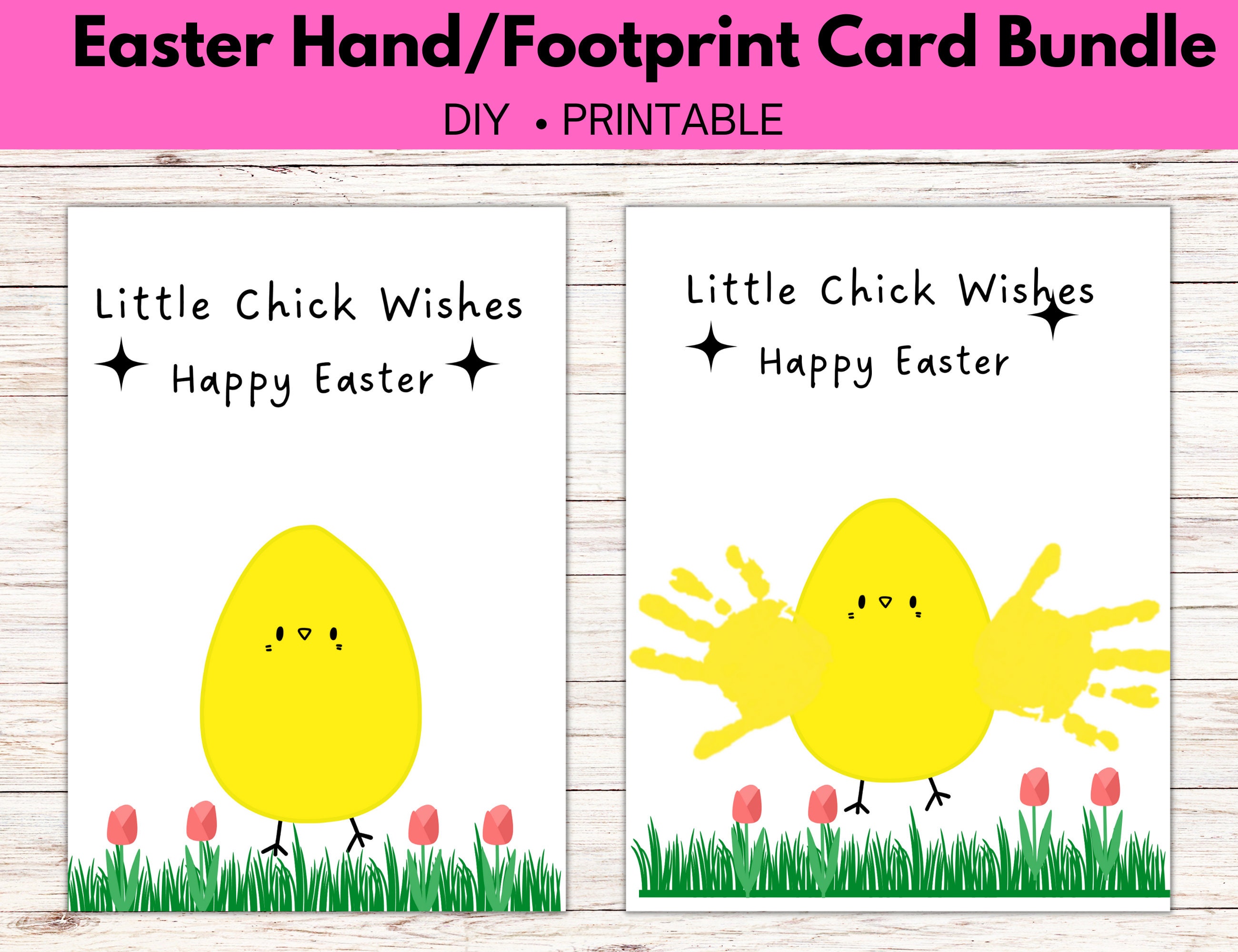 Happy Easter Handprint Footprint Art Craft Bundle ,keepsake Activity ...