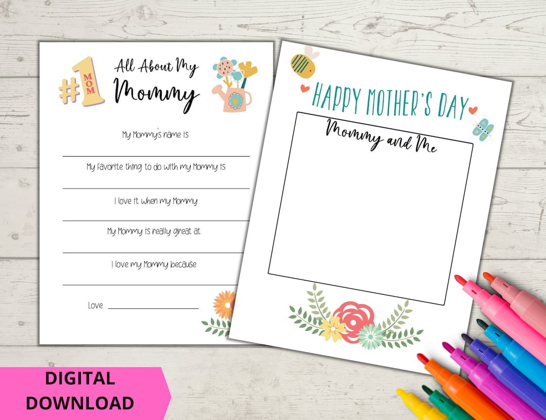 All About My Mom Printable, Mothers Day Questionnaire, Mothers Day Gift ...