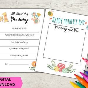 All About My Mom Printable, Mothers Day Questionnaire, Mothers Day Gift ...