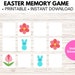 Easter Memory Games Printable, Easter Matching Game for Kids, Easter ...