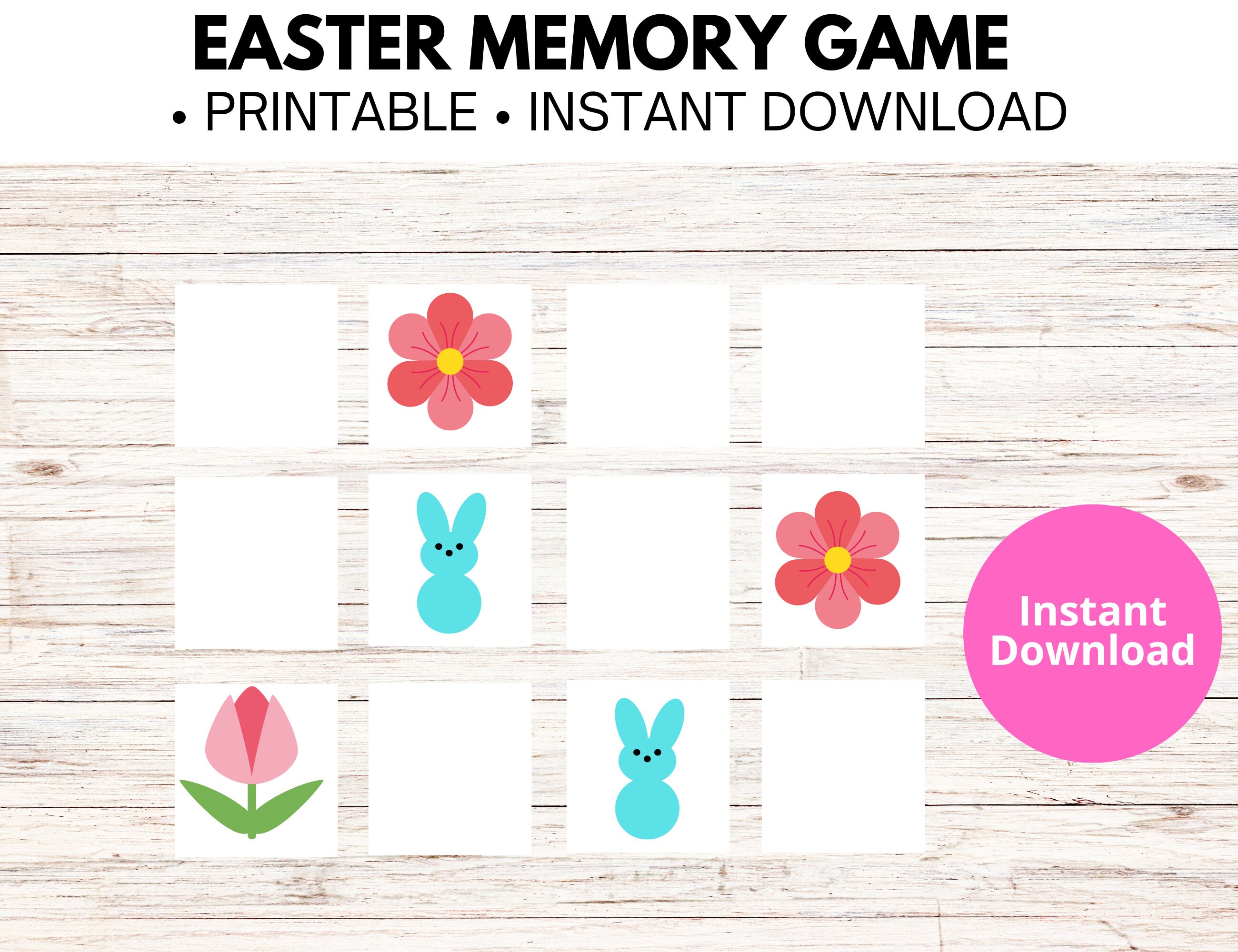 Easter Memory Games Printable, Easter Matching Game for Kids, Easter ...