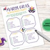 Mardi Gras Scavenger Hunt for Kids, Carnival Tuesday Treasure Hunt ...