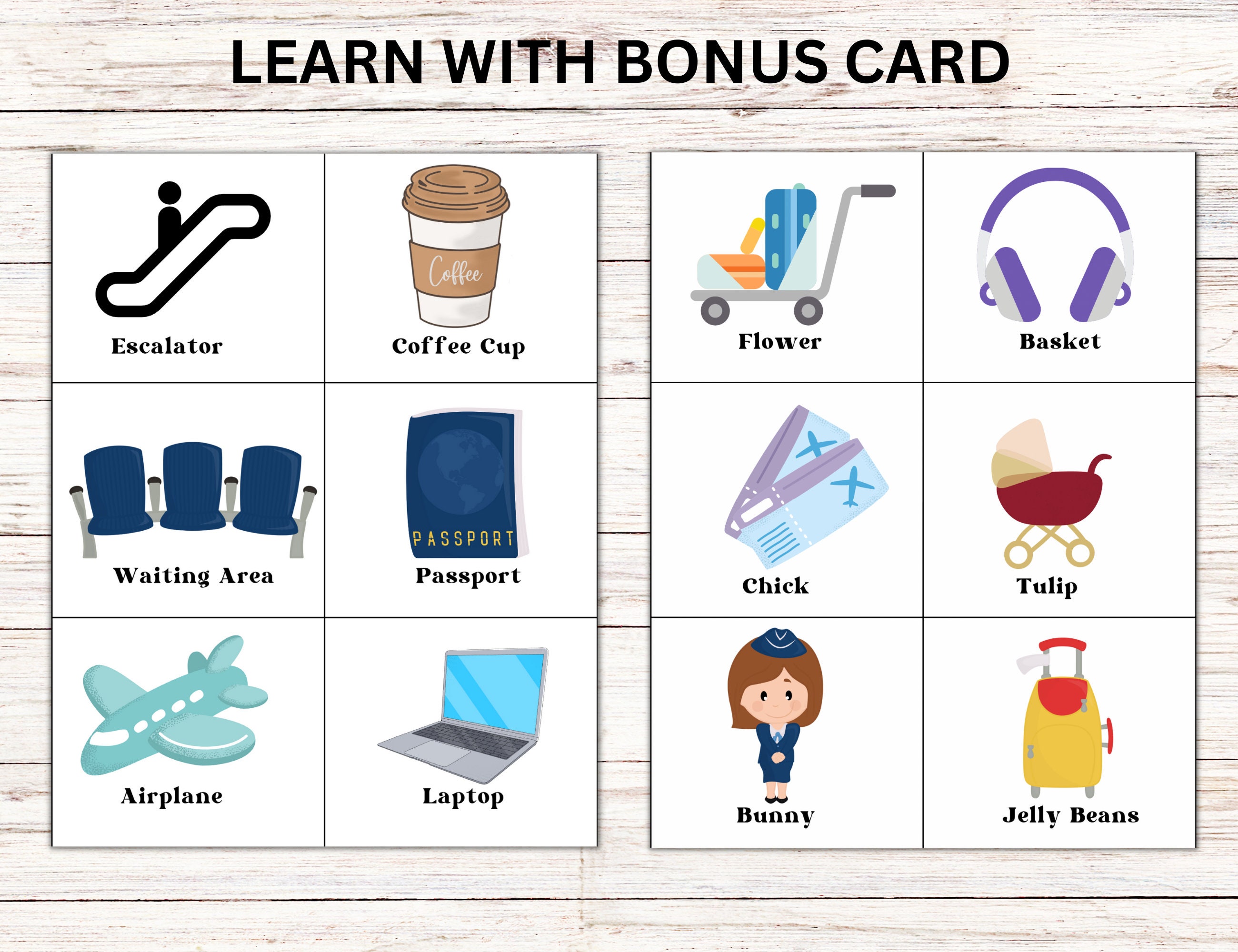 Airport Scavenger Hunt Printable for Kids, Vacation Printable Game ...