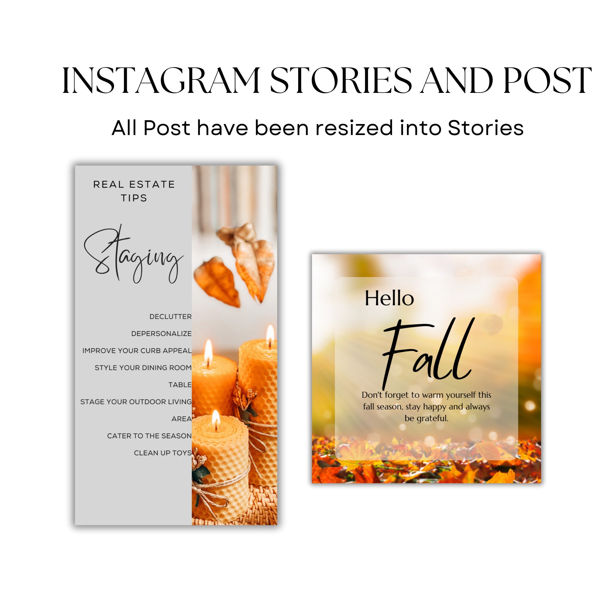 Fall Social Media Post for Realtors Real Estate Fall - Etsy