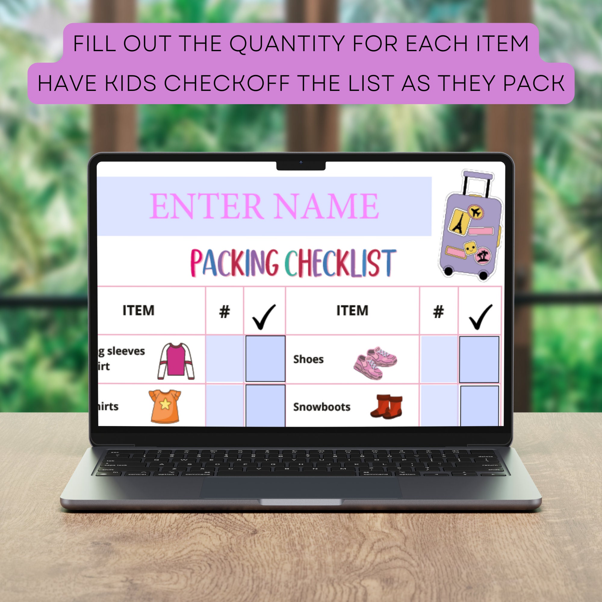 Winter Kids Packing List, Kids Checklist, Vacation Travel Packing List ...