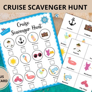 Cruise Scavenger Hunt Printable for Kids Cruise Essentials - Etsy